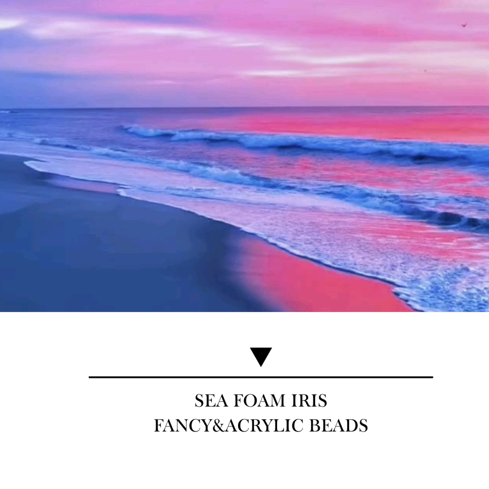 【YUMI ML CUP-FANCY】Sea Foam Iris Fancy&Acrylic Beads-C5 – Yumidiy